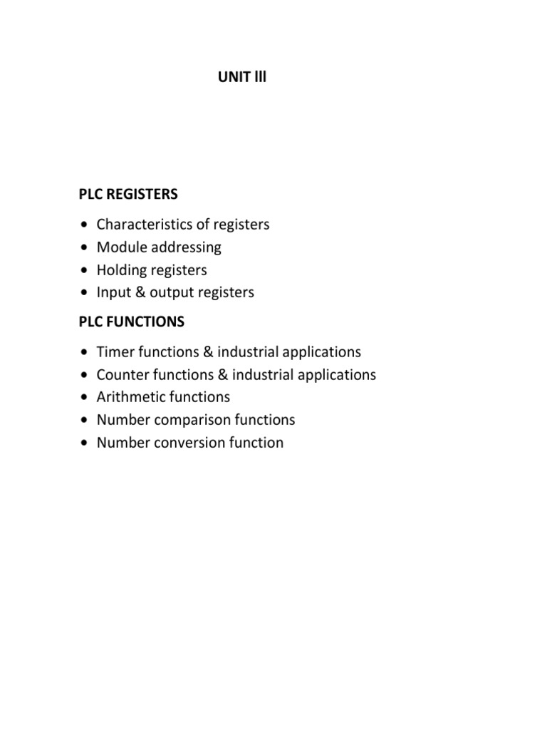 UNIT LLL PLC | Download Free PDF | Programmable Logic Controller | Input/Output