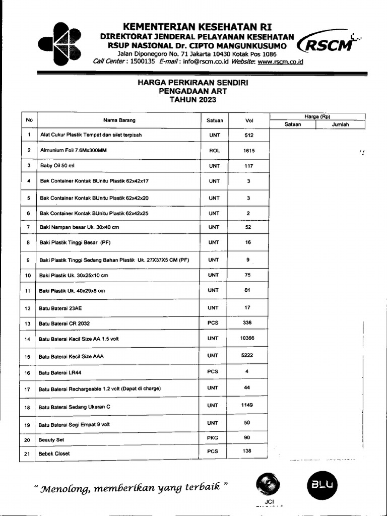 HPS Pengadaan ART 2023 | PDF