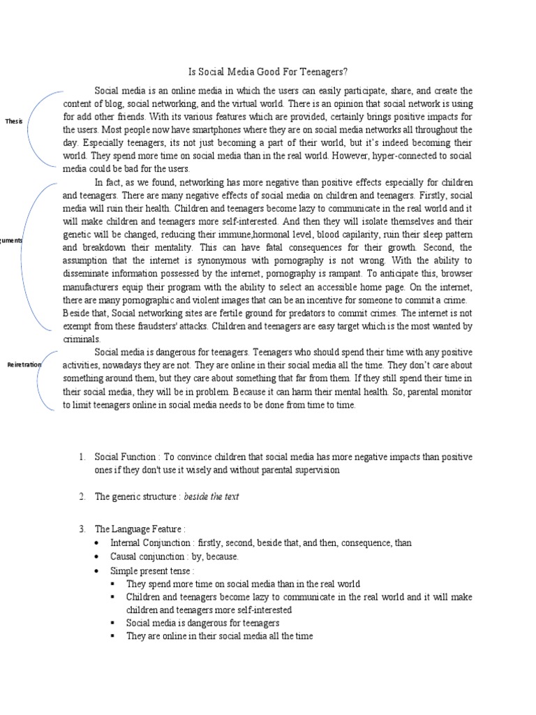 Is Social Media Good For Teenagers | PDF | Social Media | Popular ...