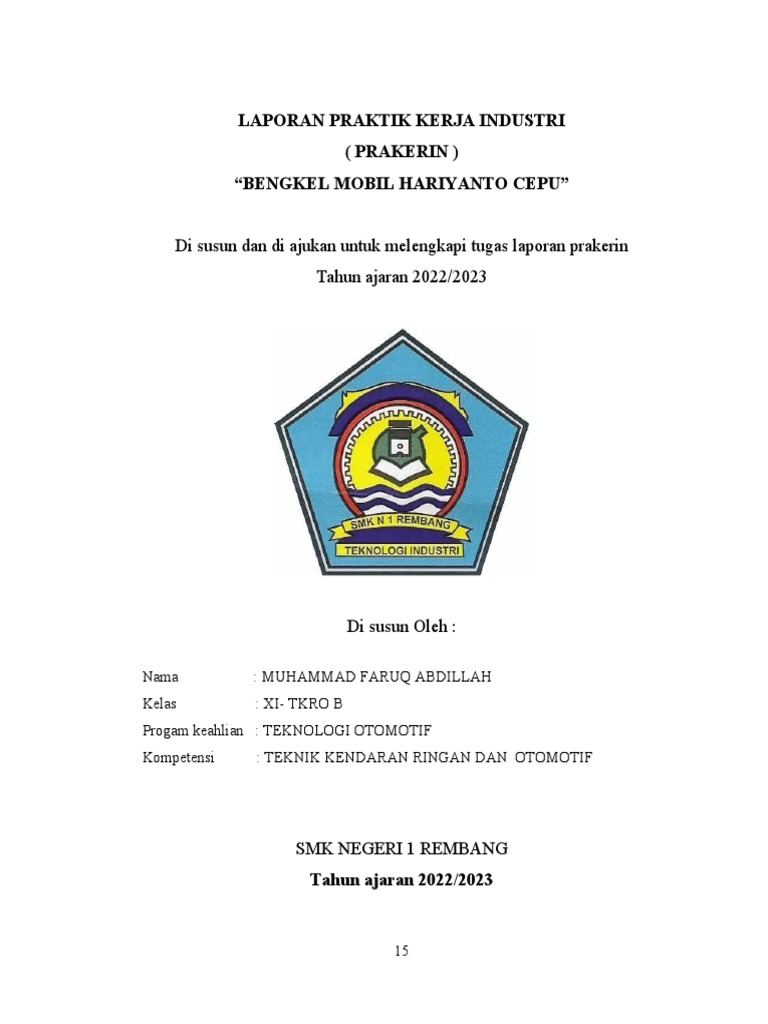 Contoh Laporan Prakerin TKR Sistem Garda | PDF