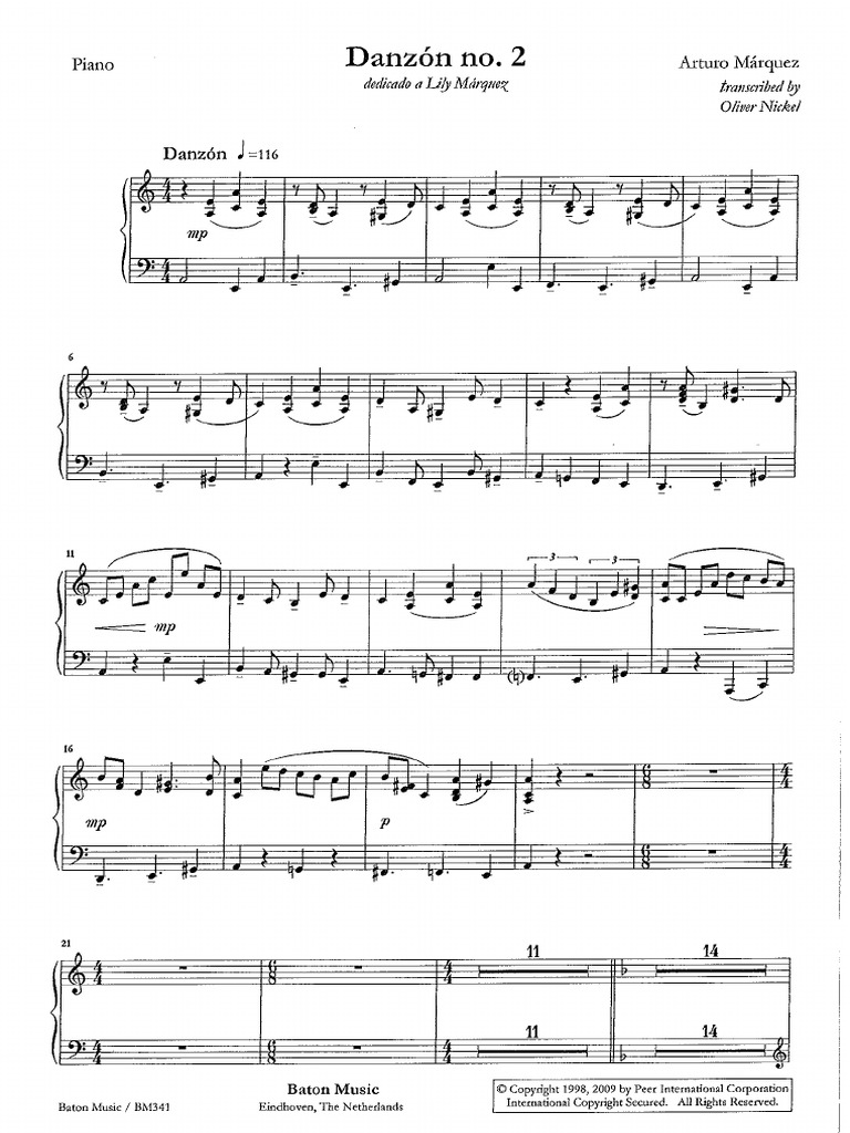 Danzon Piano | PDF