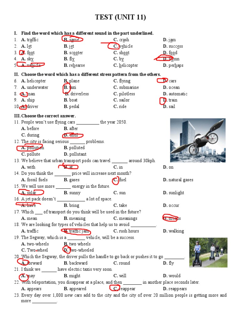 Test Unit 11 | PDF | Aircraft | Airplane