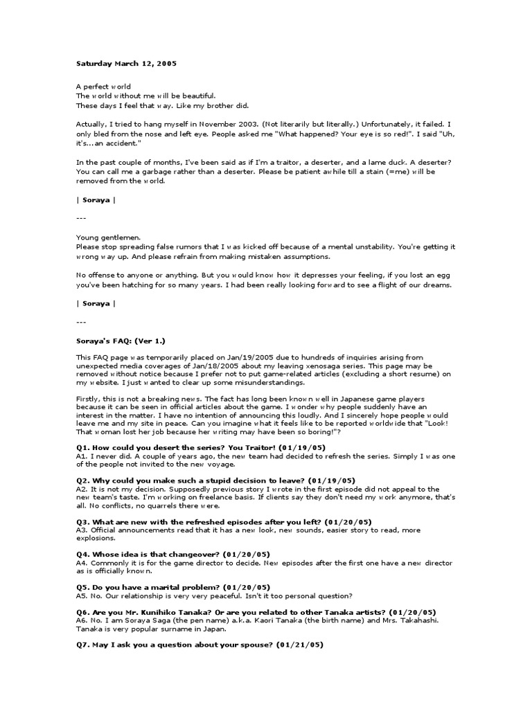 Soraya Saga: Departure Explained | PDF