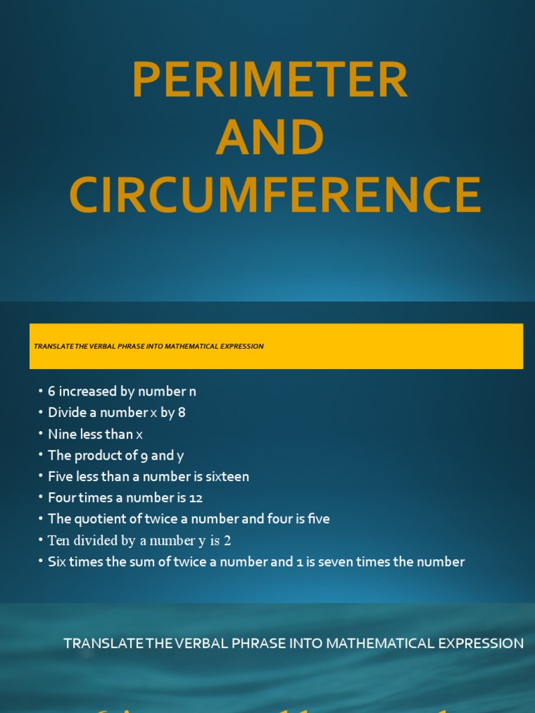 Perimeter and Circumference | PDF | Length | Circle