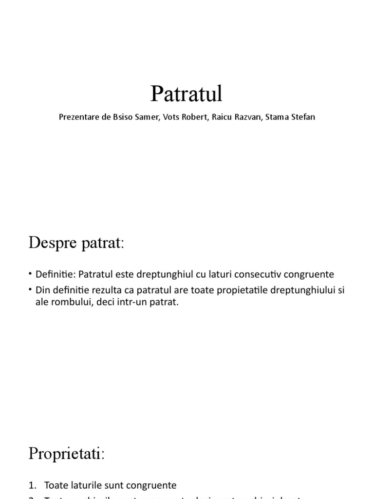 Patratul | PDF