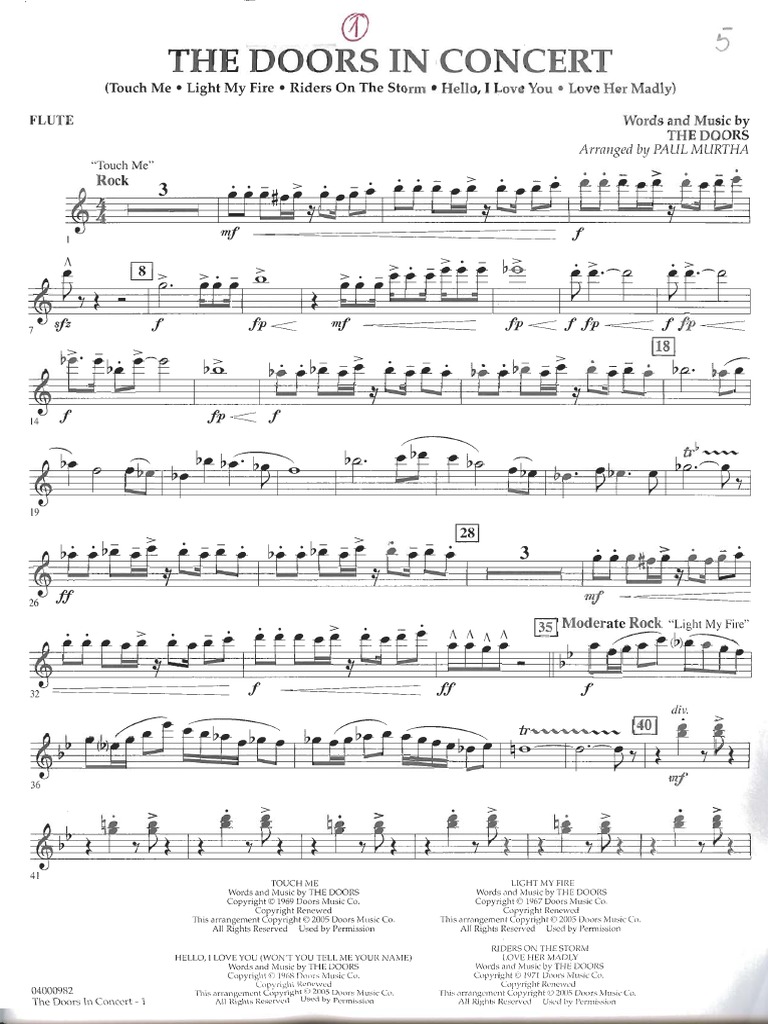 The Doors in Concert Hall Leonard | PDF