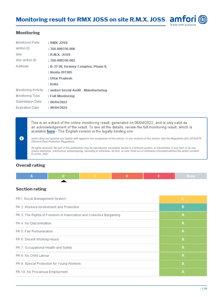 BSCI Report B-37&38Unit | PDF | Working Time | Employment