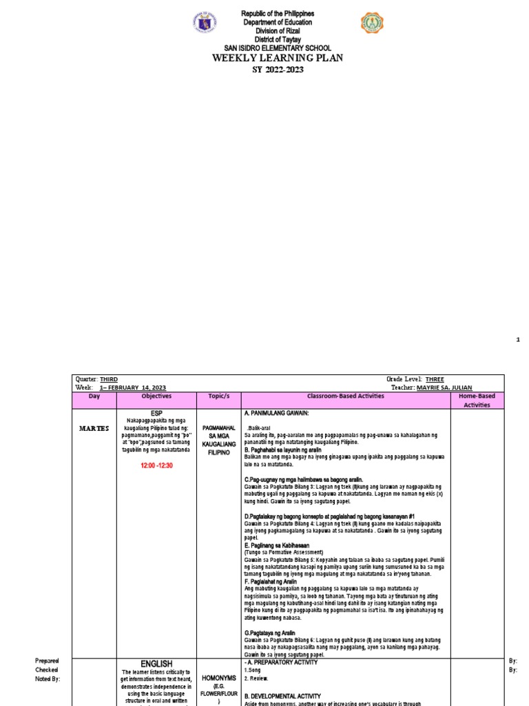 WLP Q3wk1day2 February 14, 2023 | PDF WLP Q3wk1day2 February 14, 2023 | PDF