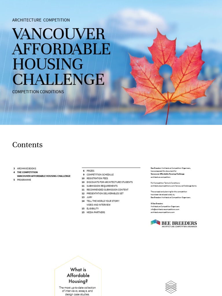 Vancouver Affordable Housing Challenge Full Competition Brief | PDF ...