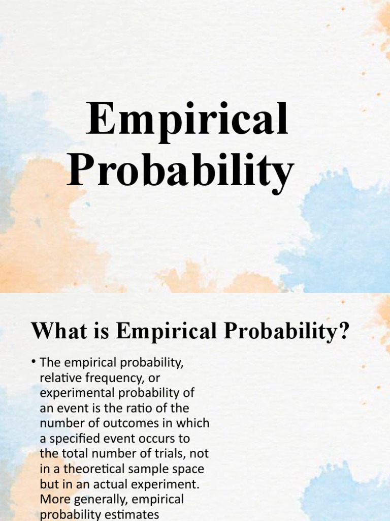 Empirical Probability | PDF | Probability | Experiment