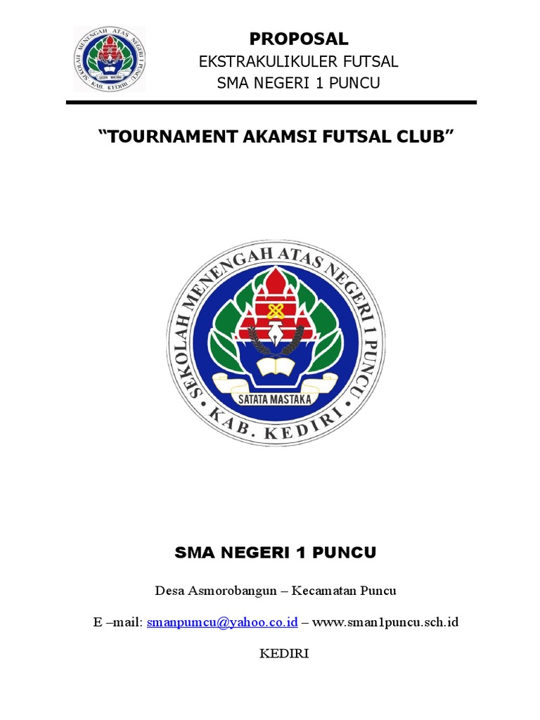 Proposal Tournament Futsal SMA 1 Puncu | PDF | Olahraga & Rekreasi