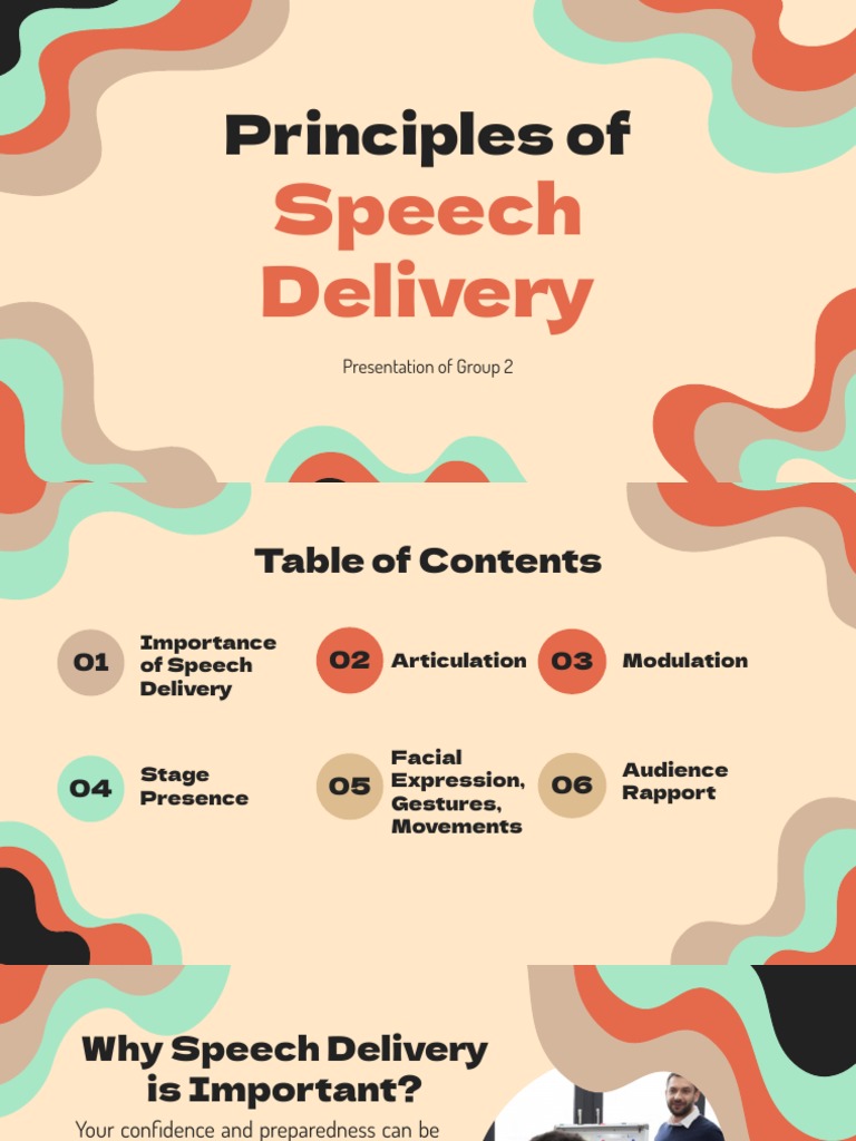 Principles of Speech Delivery | PDF | Gesture | Speech