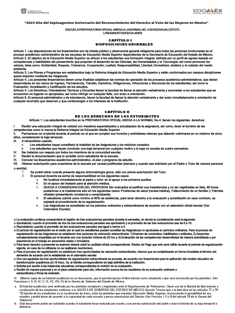 Lineamientos Escolares 2022-2023-2 | PDF | Mediación | Evaluación