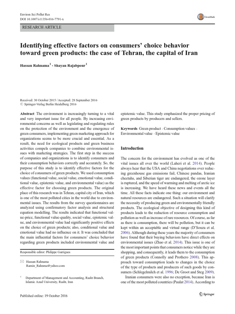 Journal Indikator Green Product | PDF | Behavior | Structural Equation ...