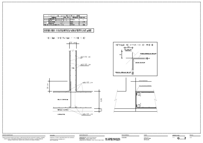 01 - PLANTA-04 - PLANO NUEVO GAMMA KNIFE 2 - ESTRUCTURA - PLANTA CIMENTACION - Firmado | PDF