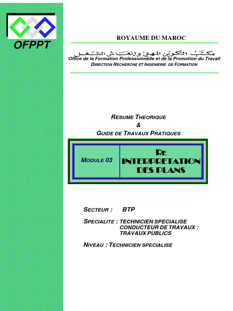 M03-Iinterpretation Des Plans BTP-TSCT | PDF | Cuisine | Fenêtre