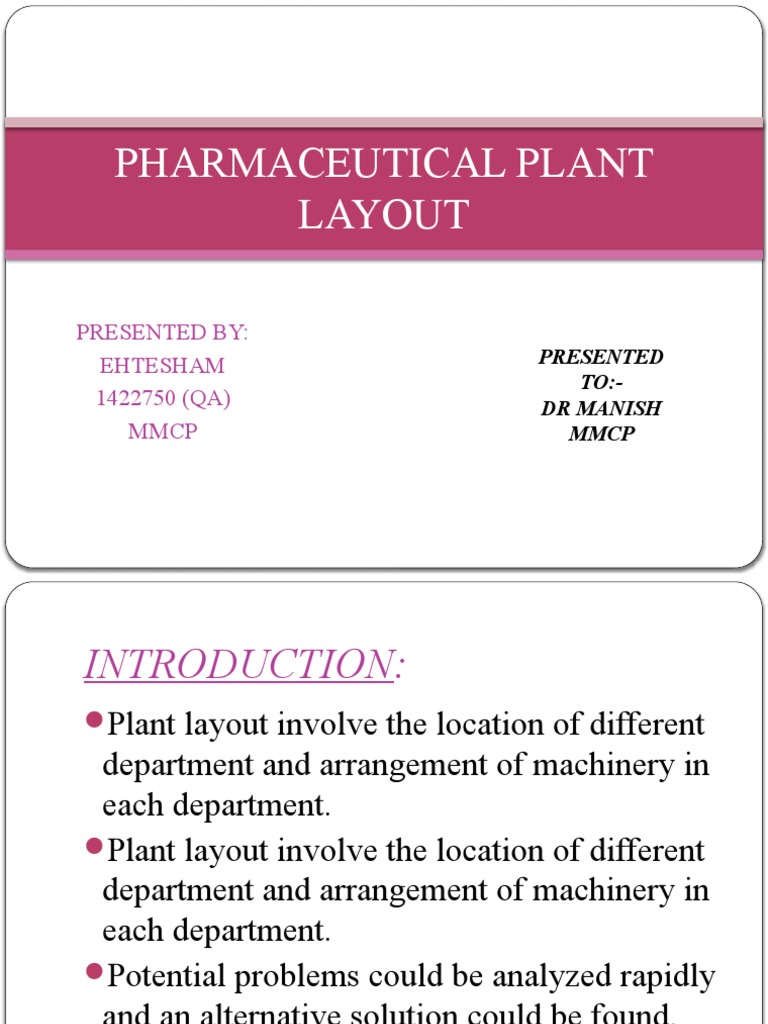 Pharmaceutical Plant Layout Overview | PDF
