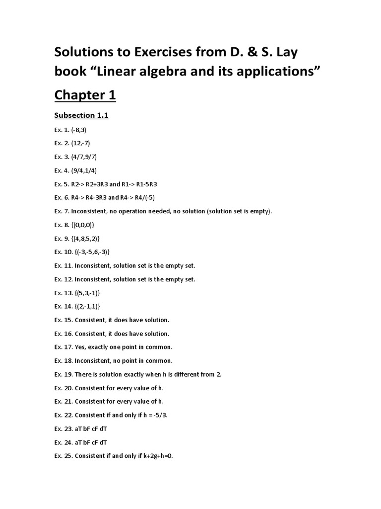 Soluciones Algebra | PDF | System Of Linear Equations | Eigenvalues And Eigenvectors