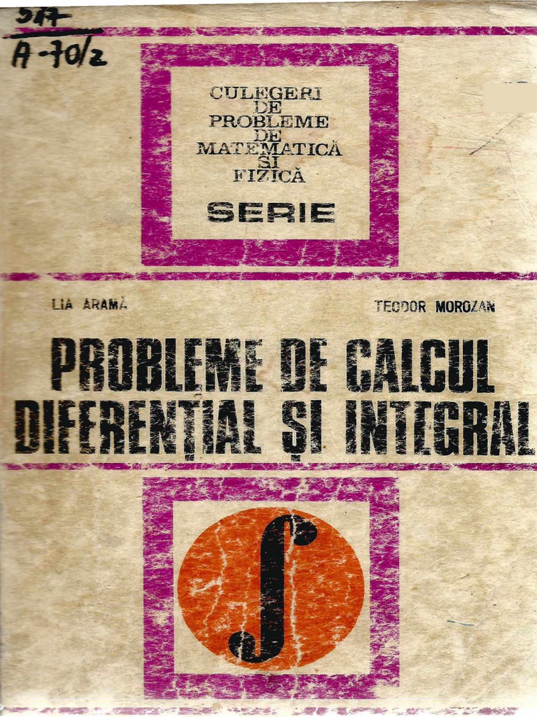 Cuprins Probleme de Calcul Diferential Si Integral | PDF