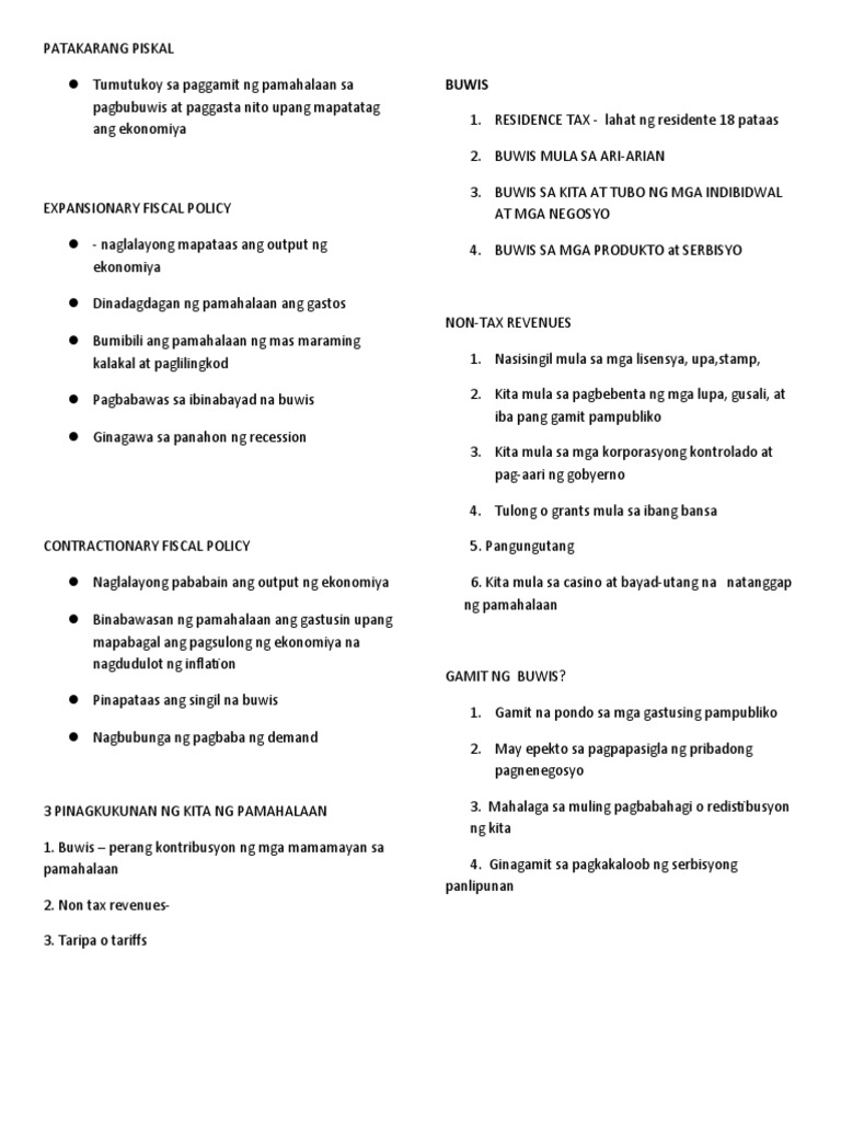 Patakarang Piskal | PDF