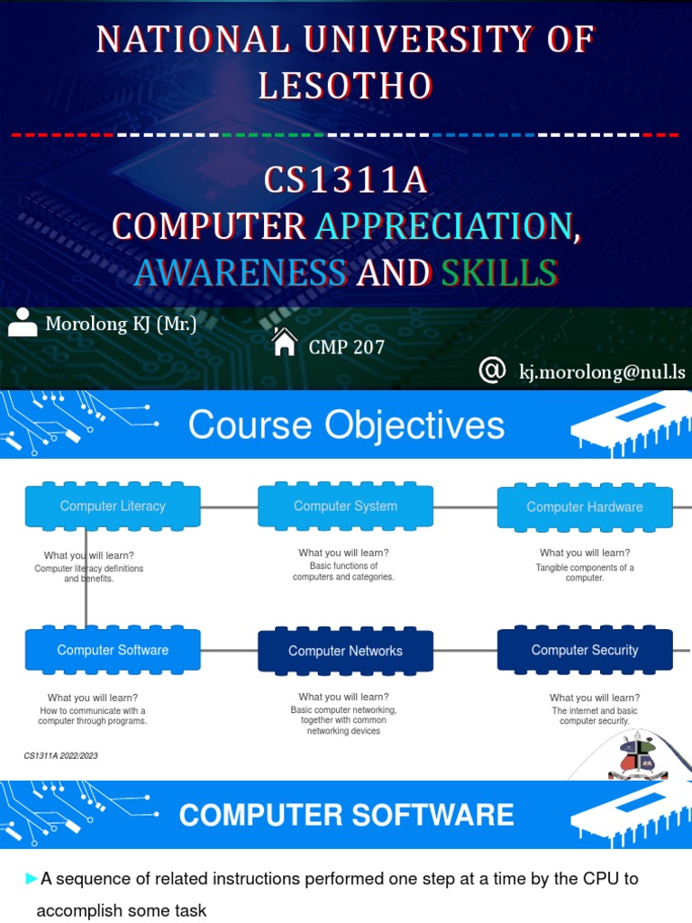 CS1311A Lecture 4 - Computer Software | PDF | Operating System ...