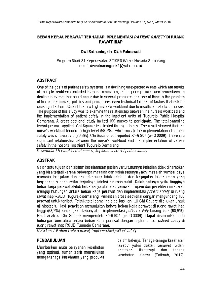 Nurse Workload & Patient Safety | PDF | Nursing | Patient