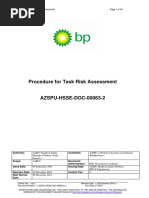 AzSPU SSOW Control of Work Procedure | PDF | Risk | Risk Assessment