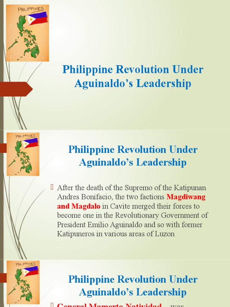 Philippine Revolution Under Aguinaldos Leadership | PDF | Military Of ...