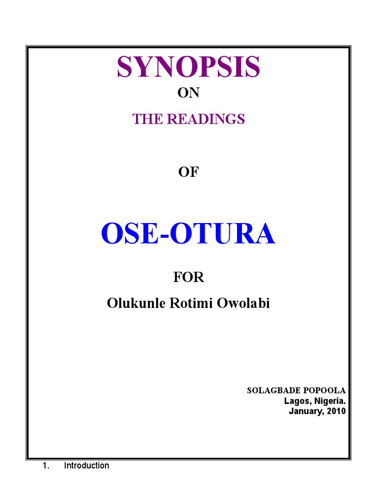 Ose Tura | PDF