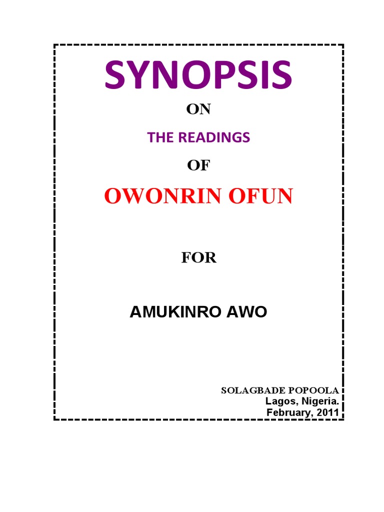 Owonrin Ofun.. | PDF