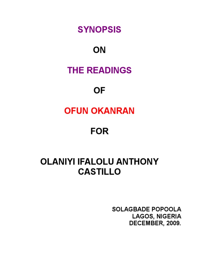 Ofun Okanran 1 | PDF