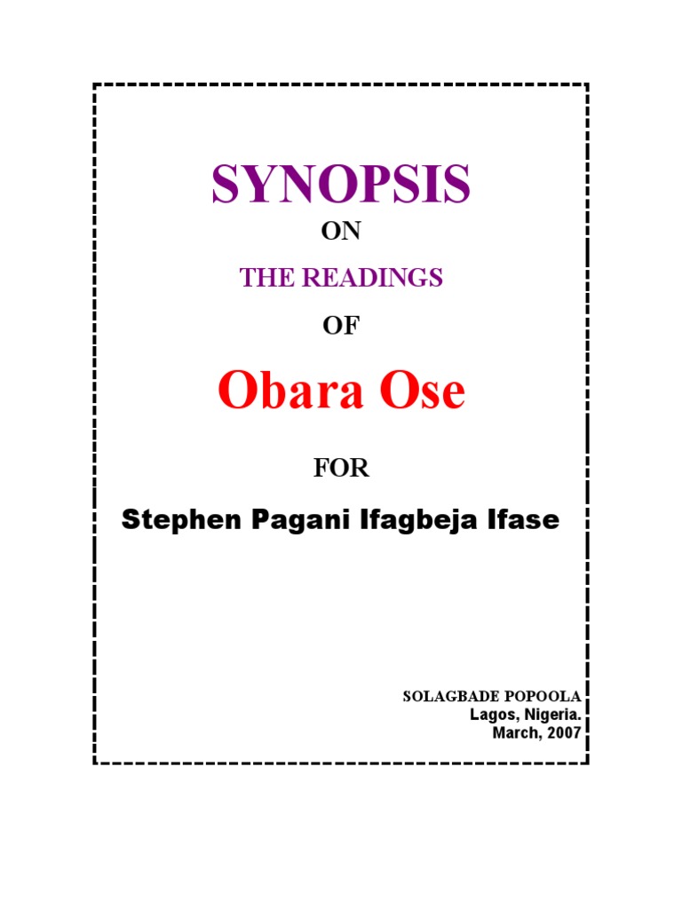 Obara Ose | PDF | Foreign Language Studies | Religion & Spirituality