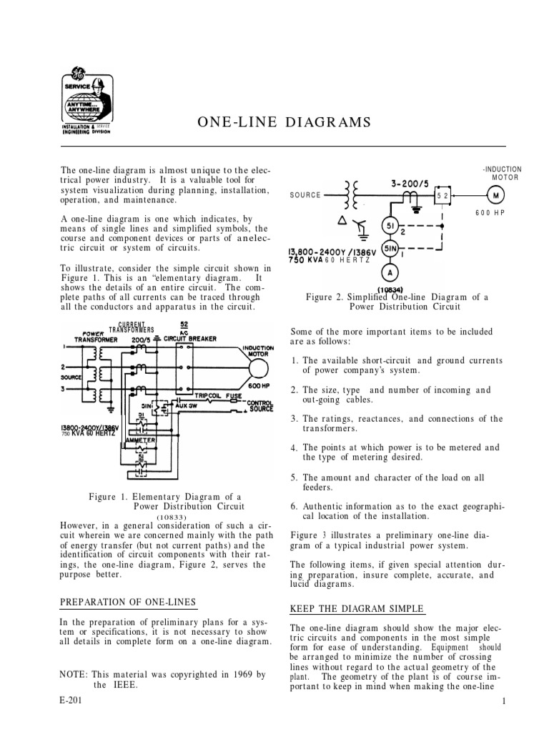 E-201 - One Line Electrical Diagrams | PDF | Transformer | Manufactured Goods