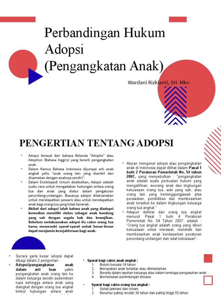 Pertemuan 12 - Perbandingan Hukum Adopsi (Pengangkatan Anak) | PDF