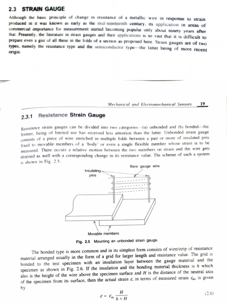 Strain Gauge | PDF | Mechanical Engineering | Secondary Sector Of The Economy