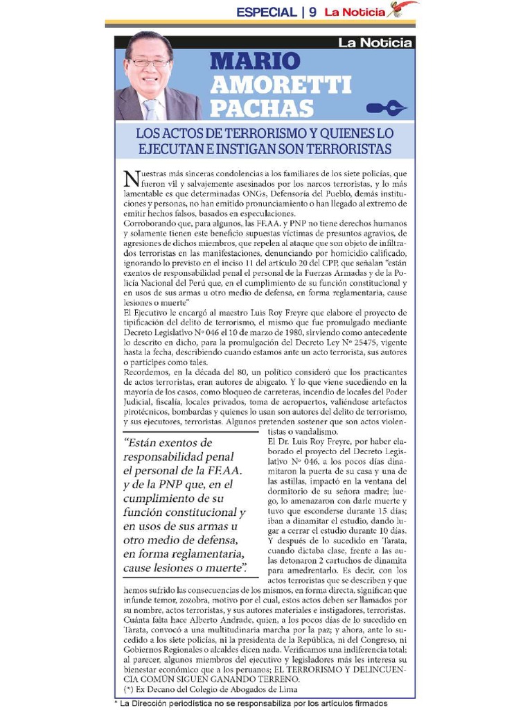 Artículo de Mario Amoretti | PDF