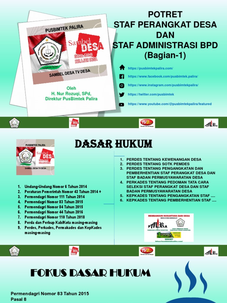 POTRET STAF PERANGKAT DESA DAN STAF ADMINISTRASI BPD Bag-1 | PDF