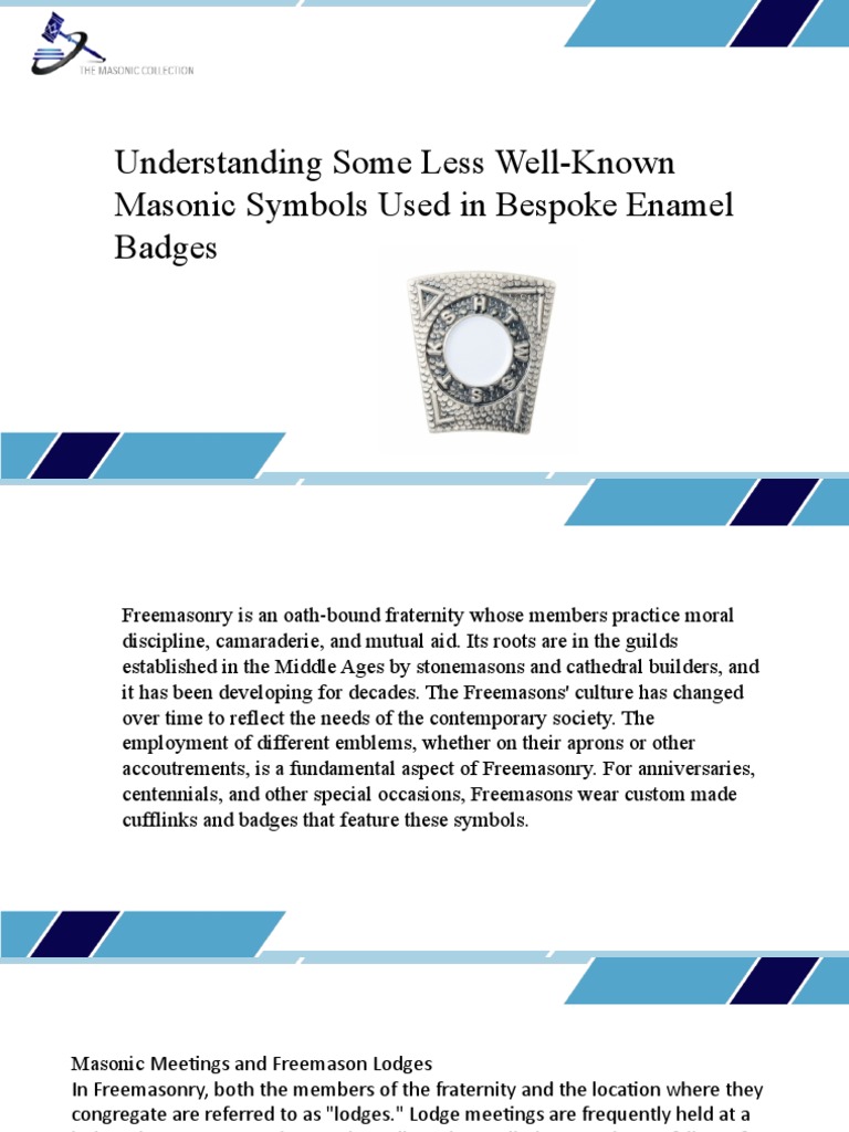 Understanding Some Less Well-Known Masonic Symbols Used in Bespoke ...