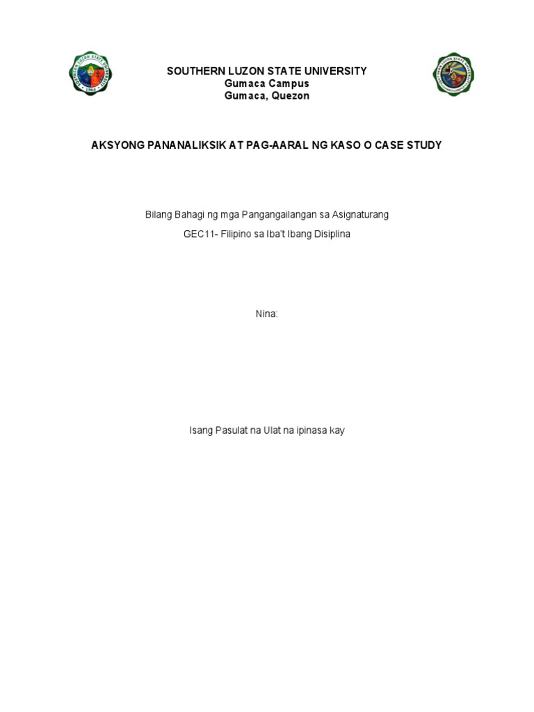 Gec11 Case Study Template Rubric | PDF