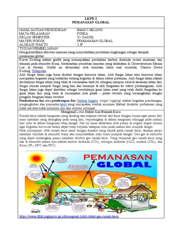 LKPD 2, PEMANASAN GLOBAL - Edit | PDF