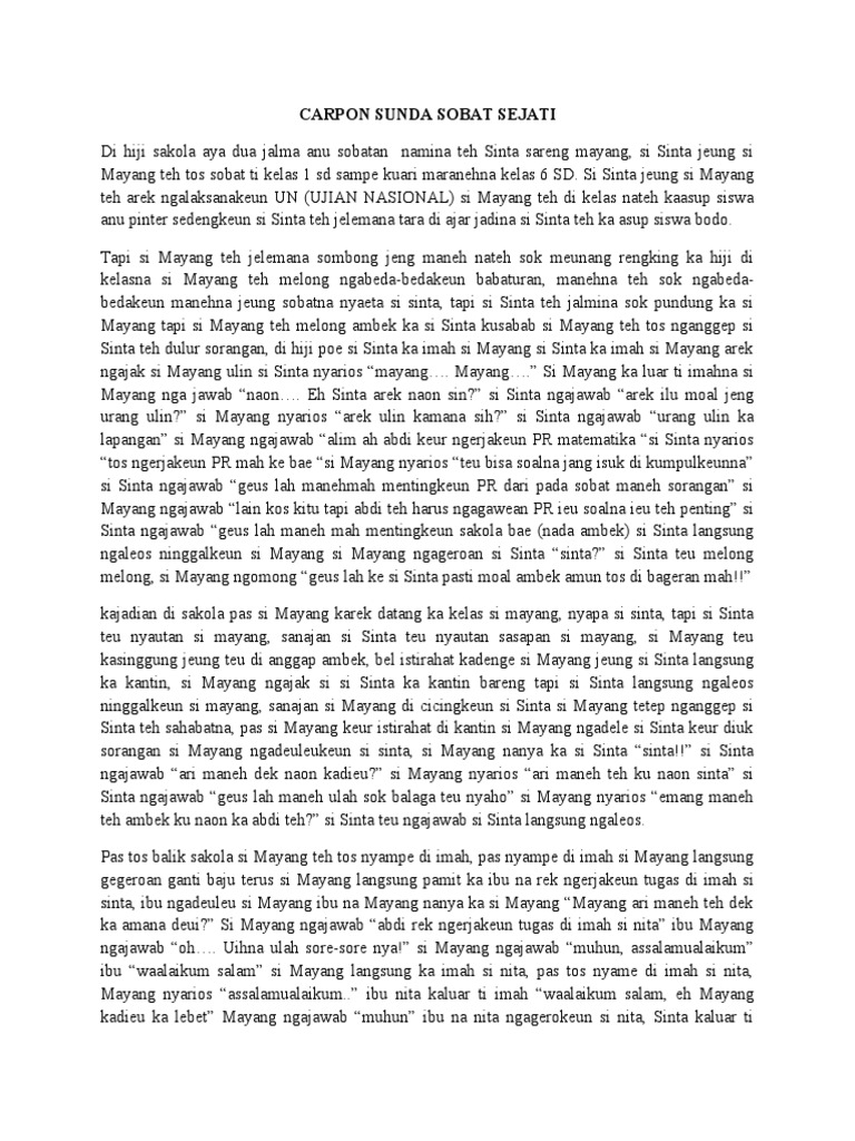 Carpon Sunda Sobat Sejati | PDF