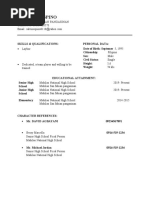 Biodata | PDF | Tagalog Language | Philippines