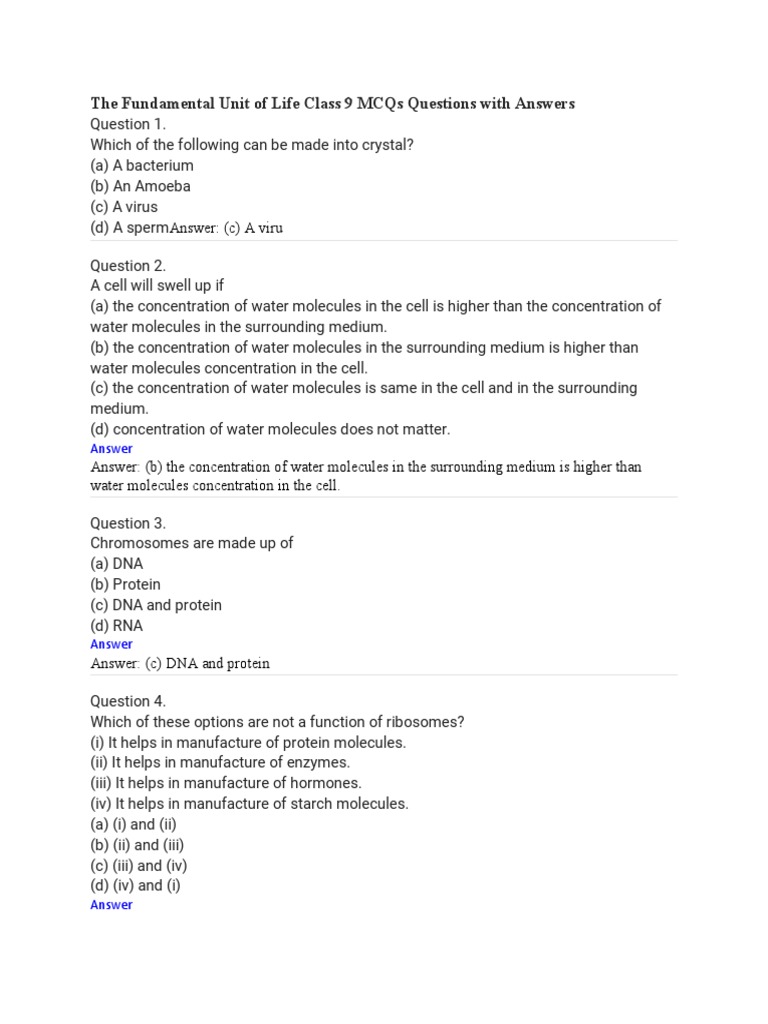 Class 9 Science Chapter 5 | PDF | Endoplasmic Reticulum | Cell (Biology)
