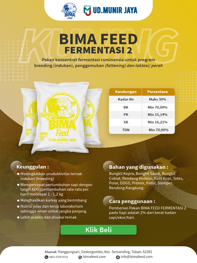Brosur Bima Feed Fermentasi 2 | PDF