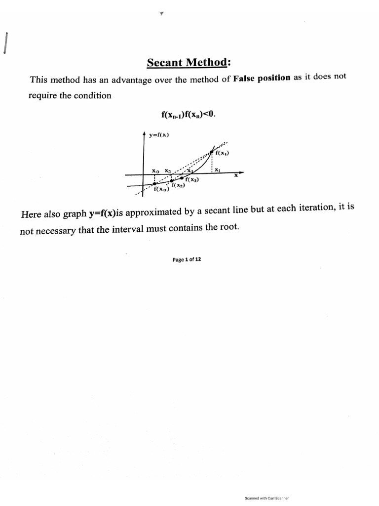 Secant Method | PDF