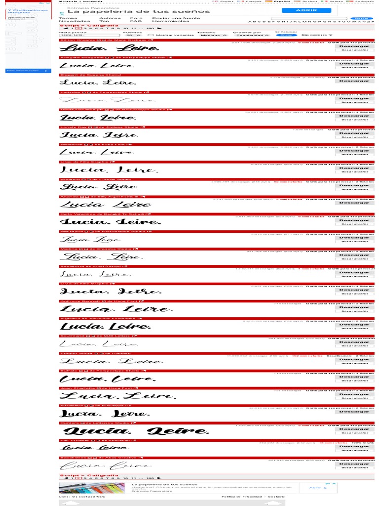 Script Caligrafía | PDF