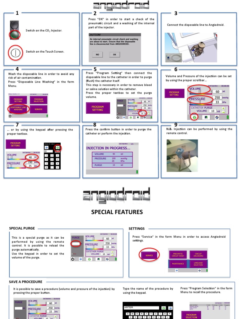 Angiodroid CO2 Injector Operating Instructions | PDF | Clinical ...