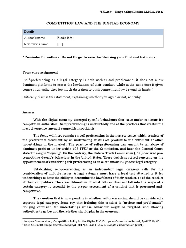 Competition Law & Digital Economy | PDF | Competition Law | Justice Competition Law & Digital Economy | PDF | Competition Law | Justice