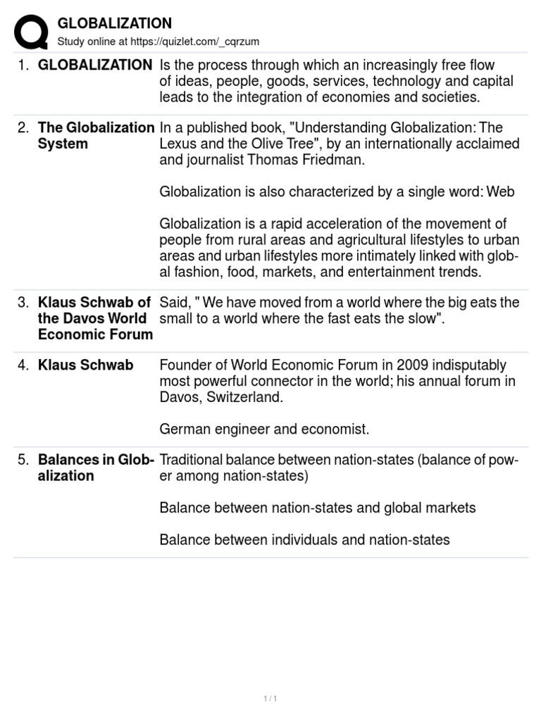 Globalization Module 1 | PDF