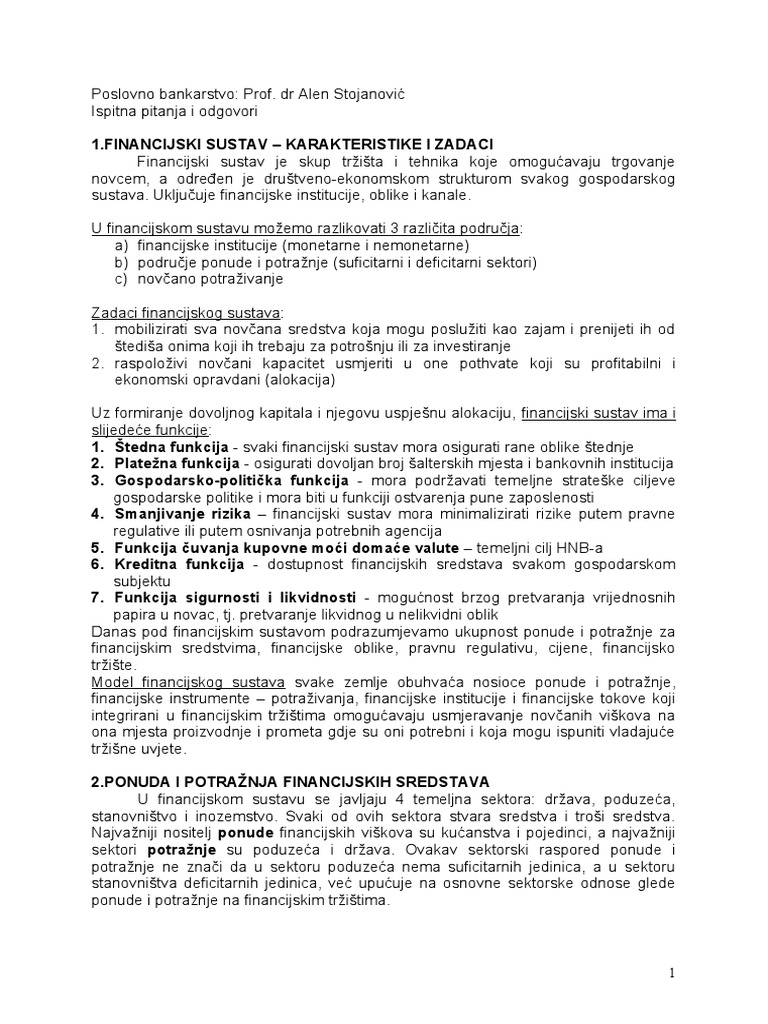 Poslovno Bankarstvo | PDF